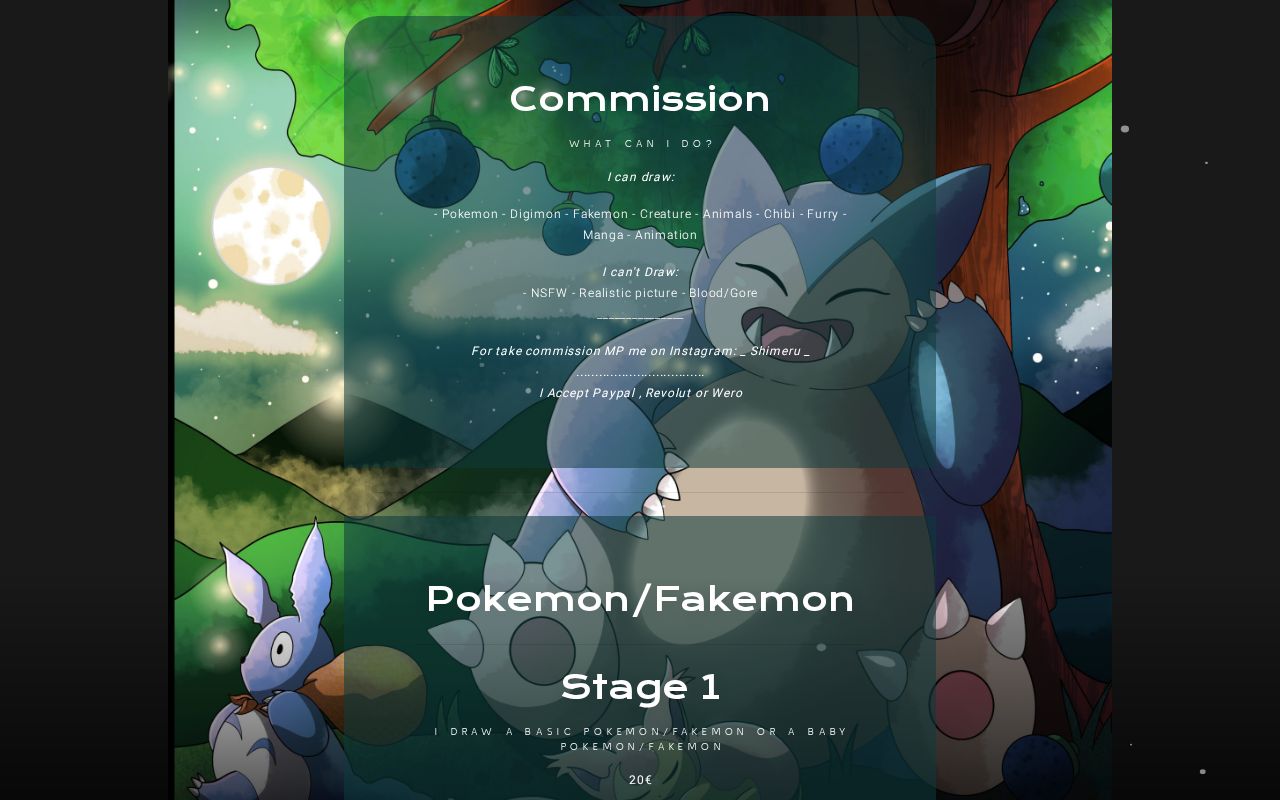 Commission page